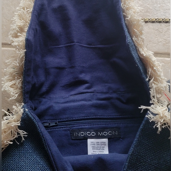indigo moon | Bags | Nwt Moon Indigo Shiela Fringe Envelope Bag ...
